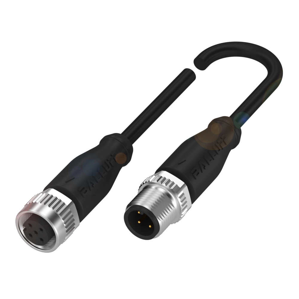 Conector Macho M12 - 4 Polos / Fêmea M12 - 5 Polos - 2xreto BCC039J