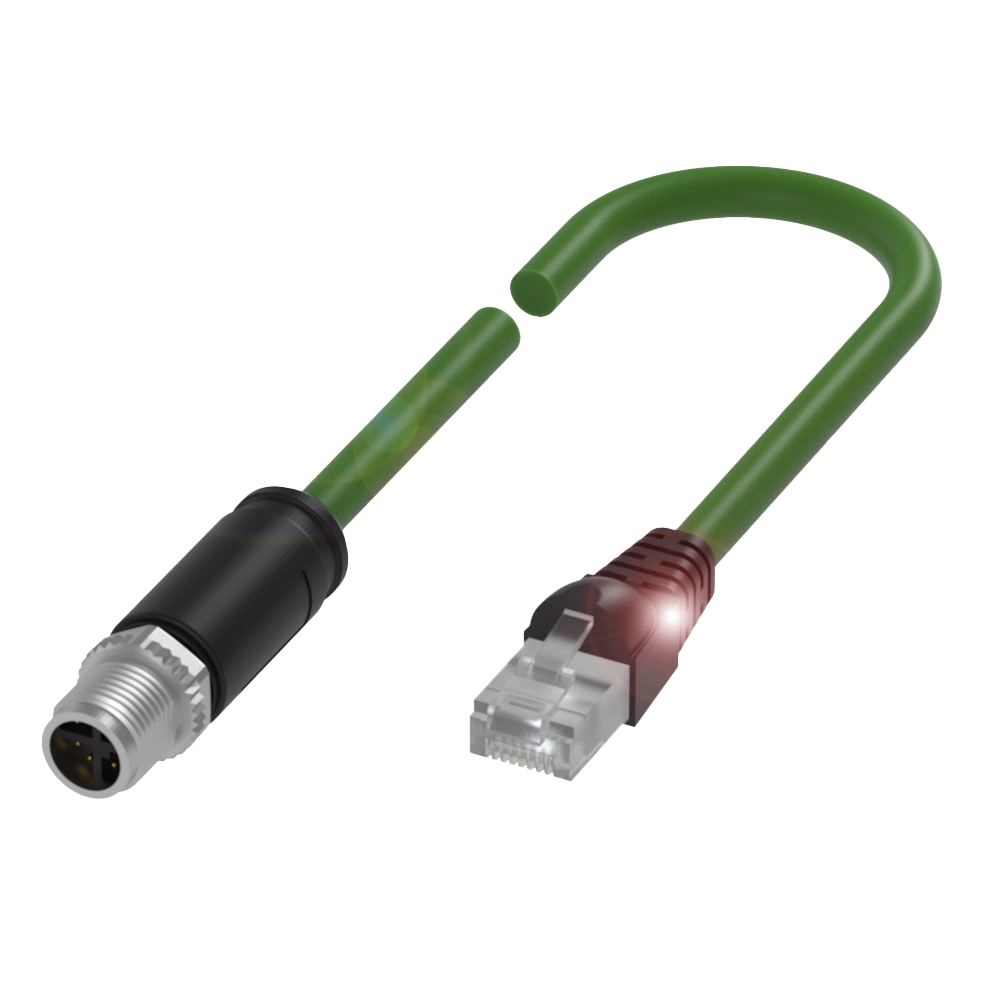 Conector Macho M12 / RJ45 - Reto - 8 Polos - BCC0HZK | BALLUFF