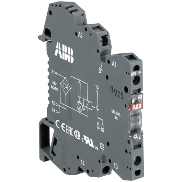 Relé de interface plugável - 24VAC/DC – 6A - RB121-24VUC | ABB